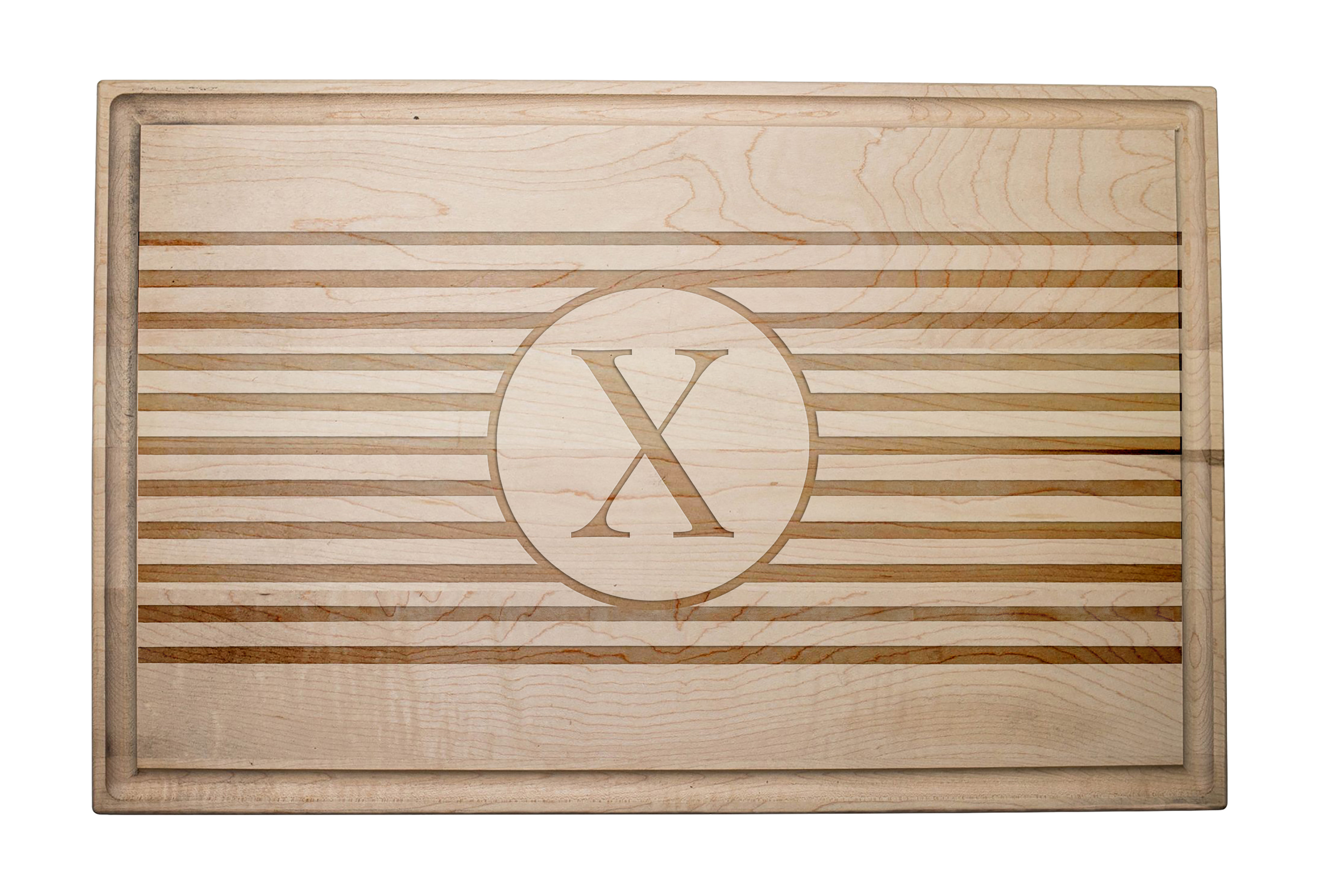 Designs Direct Creative Group Stripe Monogram - X Cutting Board | Wayfair
