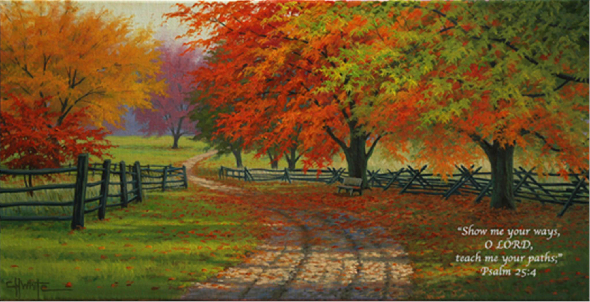 The Finishing Touch Path Through the Maples by Charles White ...