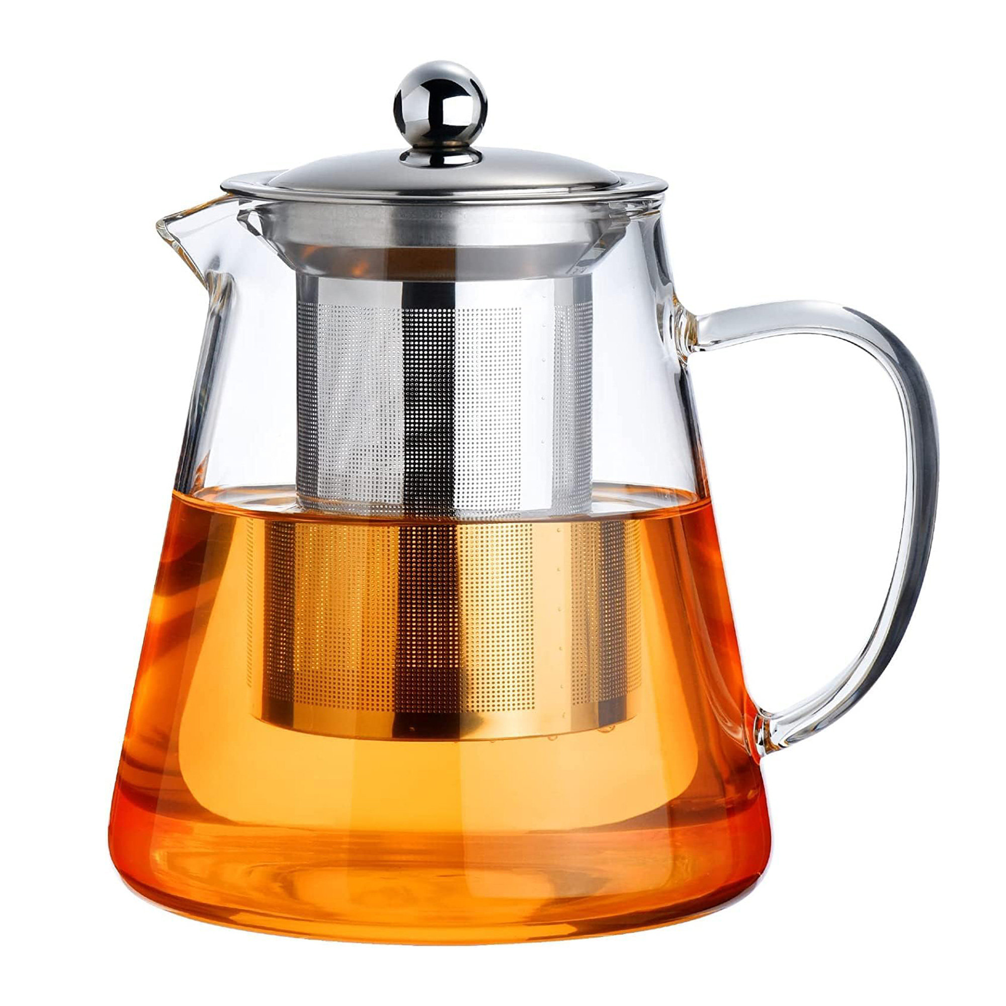 Ebern Designs Glass Teapot Stovetop 32 Ounces, Borosilicate Clear ...