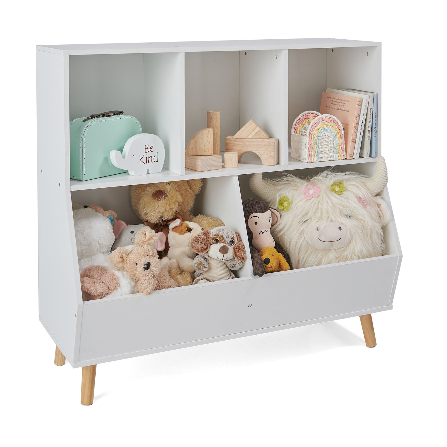 Badger Basket 5-Bin Storage Cubby With Feet | Wayfair