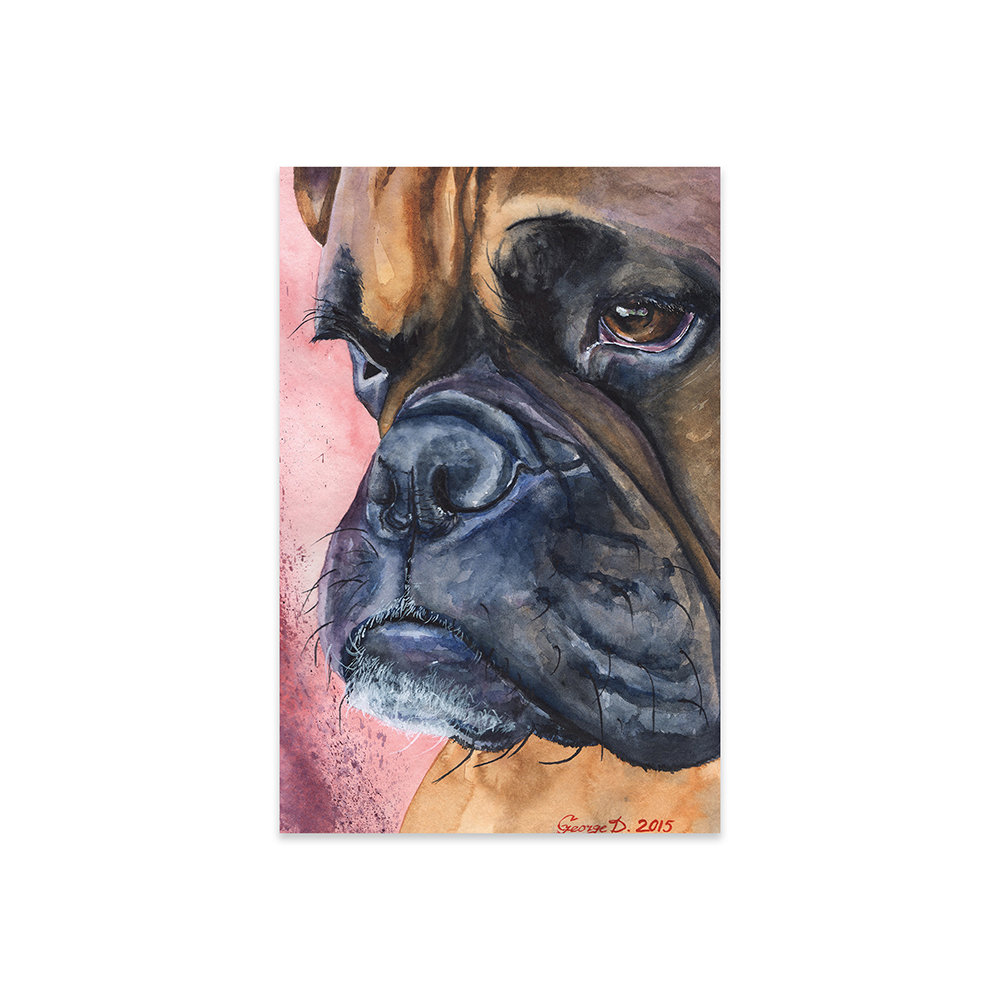 Winston Porter Boxer Portrait by George Dyachenko - No Frame Painting ...