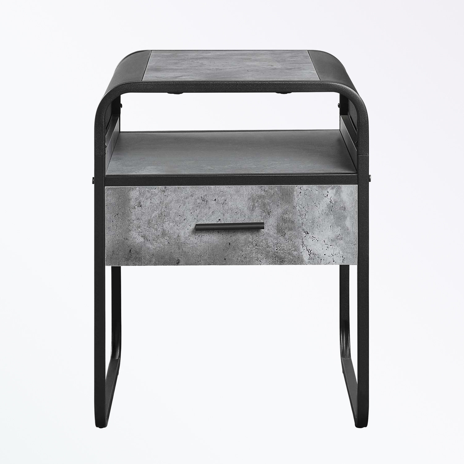 Brayden Studio® Metal Frame End Table with One Drawer | Wayfair