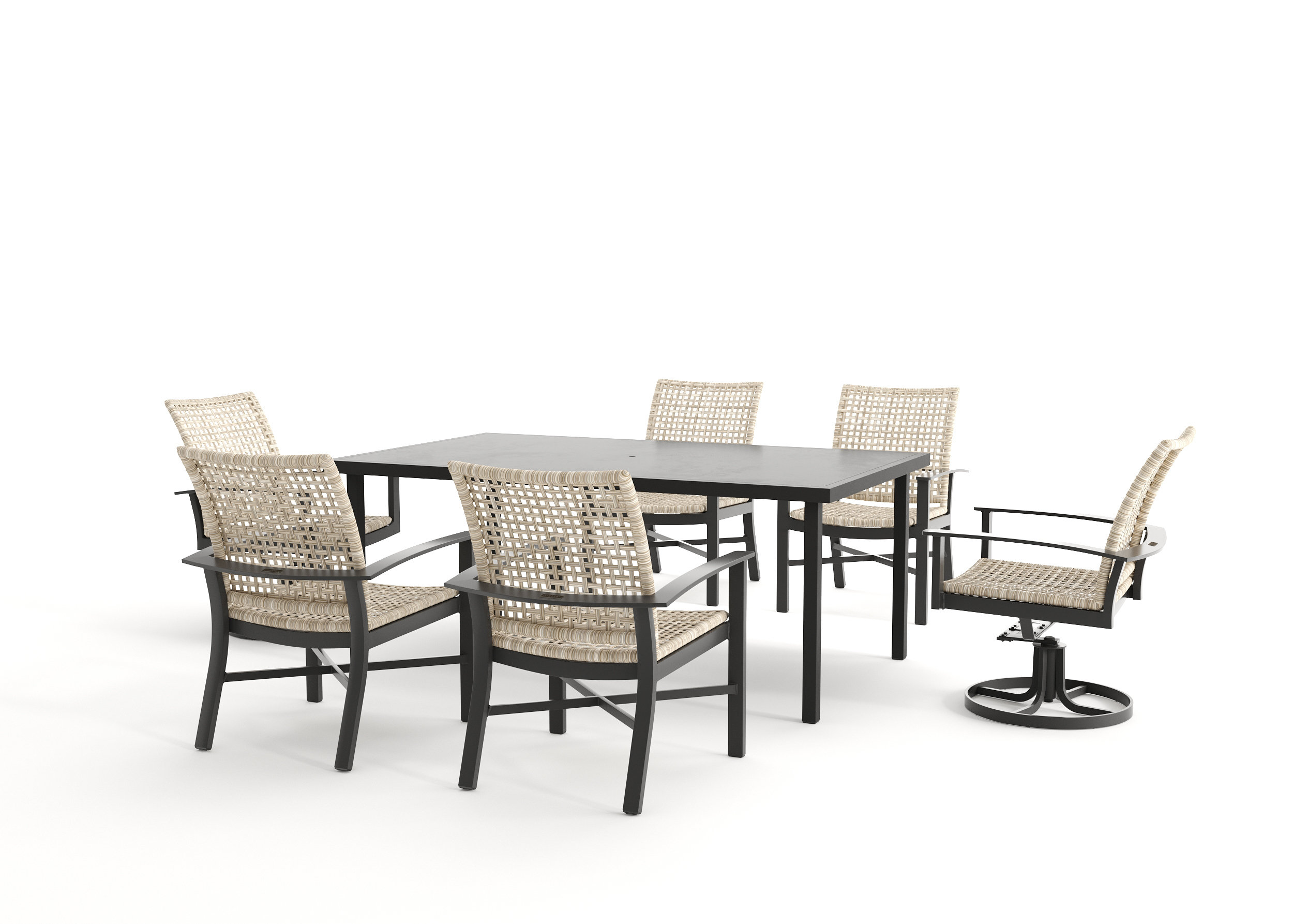 Winston Jasper Rectangular Dining Table, Stationary Dining Chair and ...