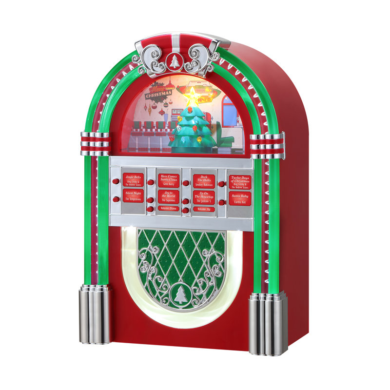Mr. Christmas 10.3" Retro Rock-O-Rama Jukebox - Red | Wayfair