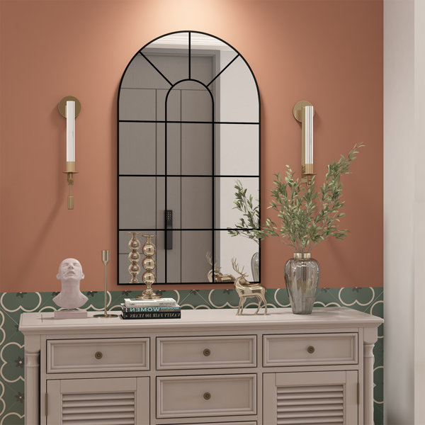 Latitude Run Arched Metal Mirror | Wayfair.co.uk