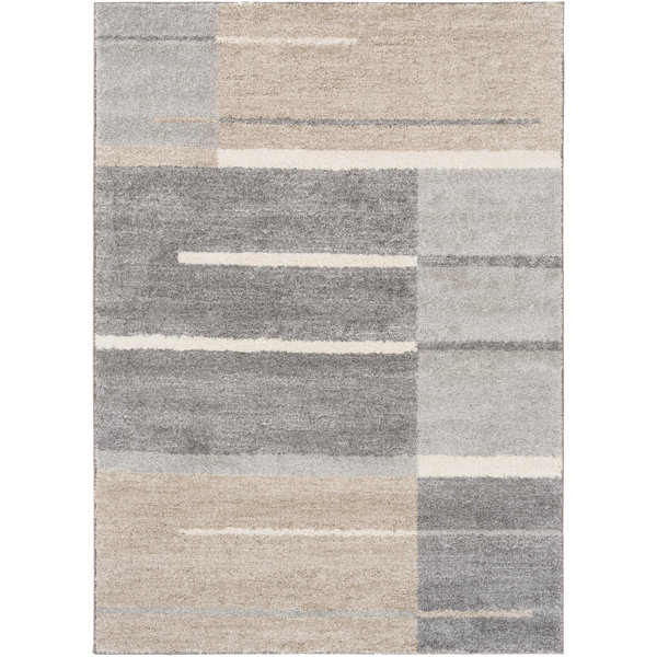 Wrought Studio™ Akinola Geometric Gray/Taupe Area Rug & Reviews | Wayfair