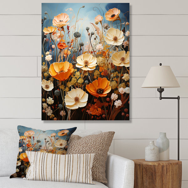 Red Barrel Studio® Darthula " Orange Yellow Seasonal Flowers Seasonal ...
