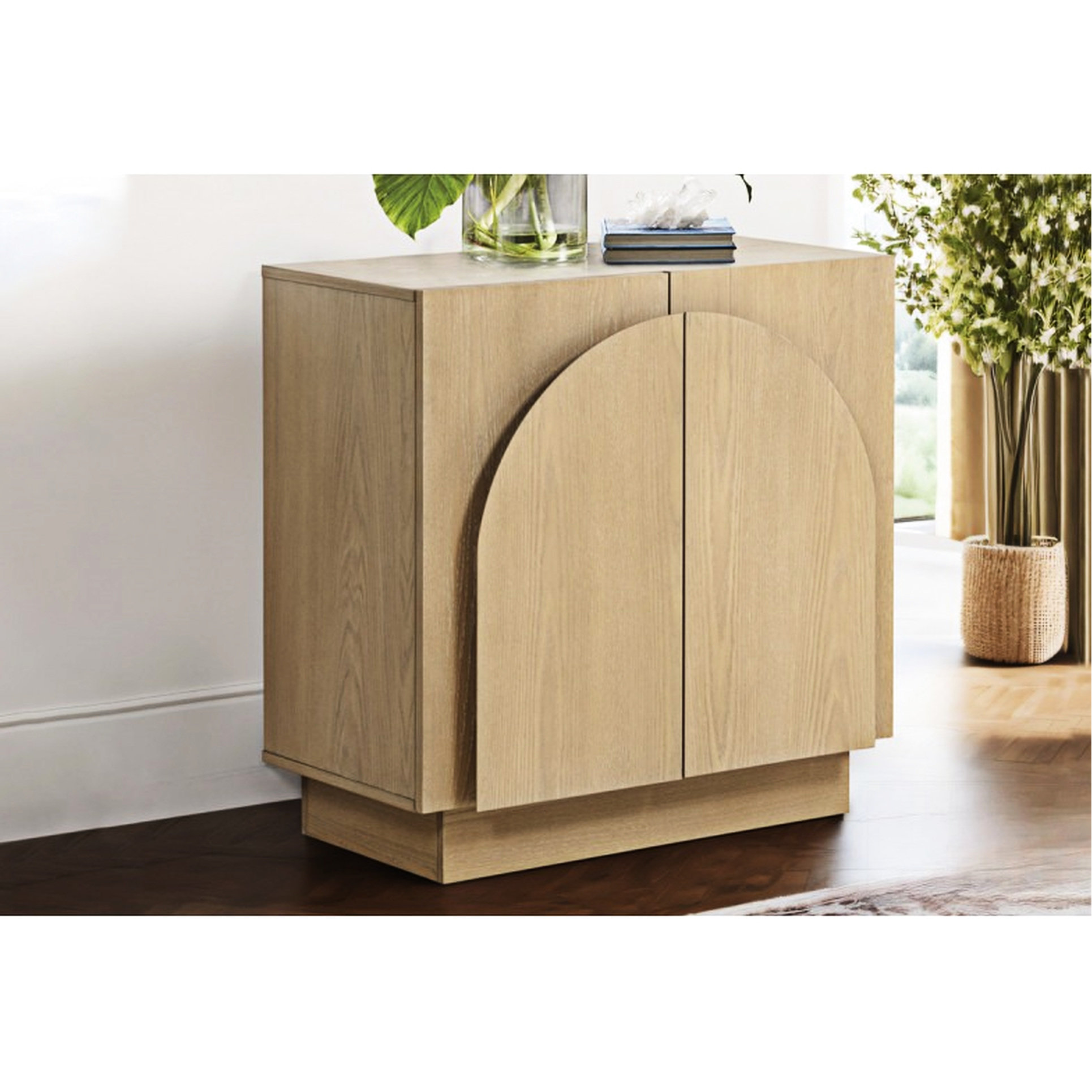 George Oliver Mid - Century Modern Oak Sideboard Buffet With Rounded ...