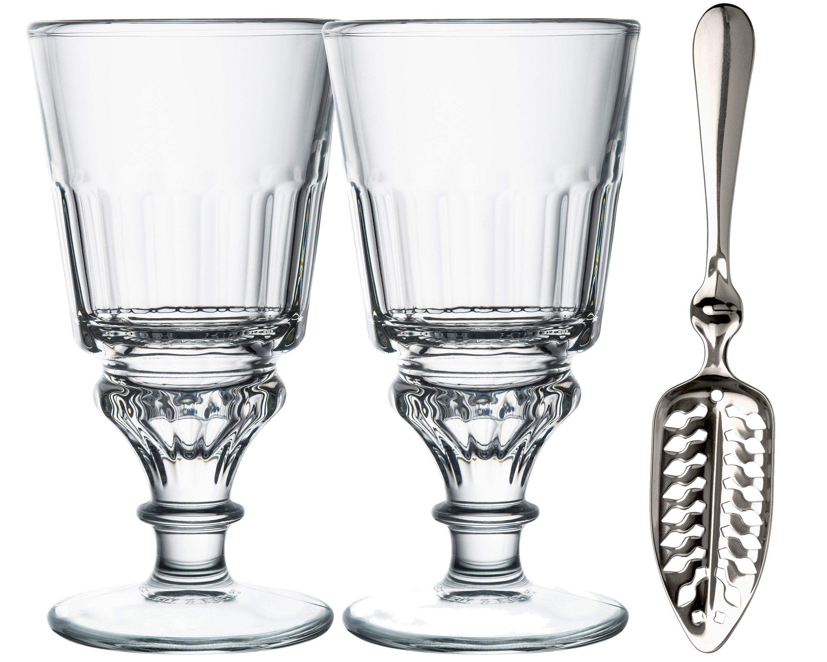 La Rochere 10 oz Absinthe Glasses with Spoon and Recipe | Wayfair