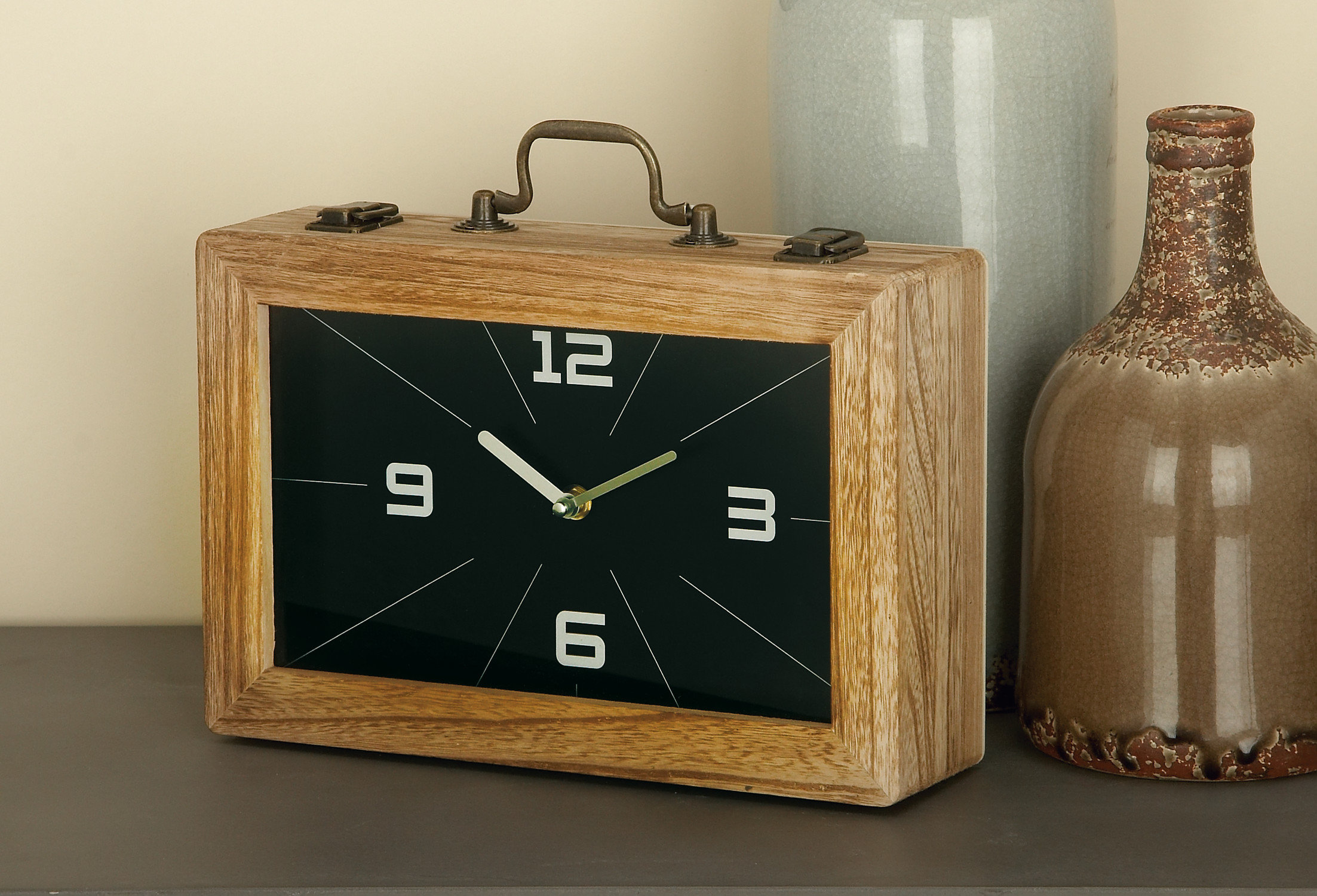 Union Rustic Wood Tabletop Clock - Wayfair Canada
