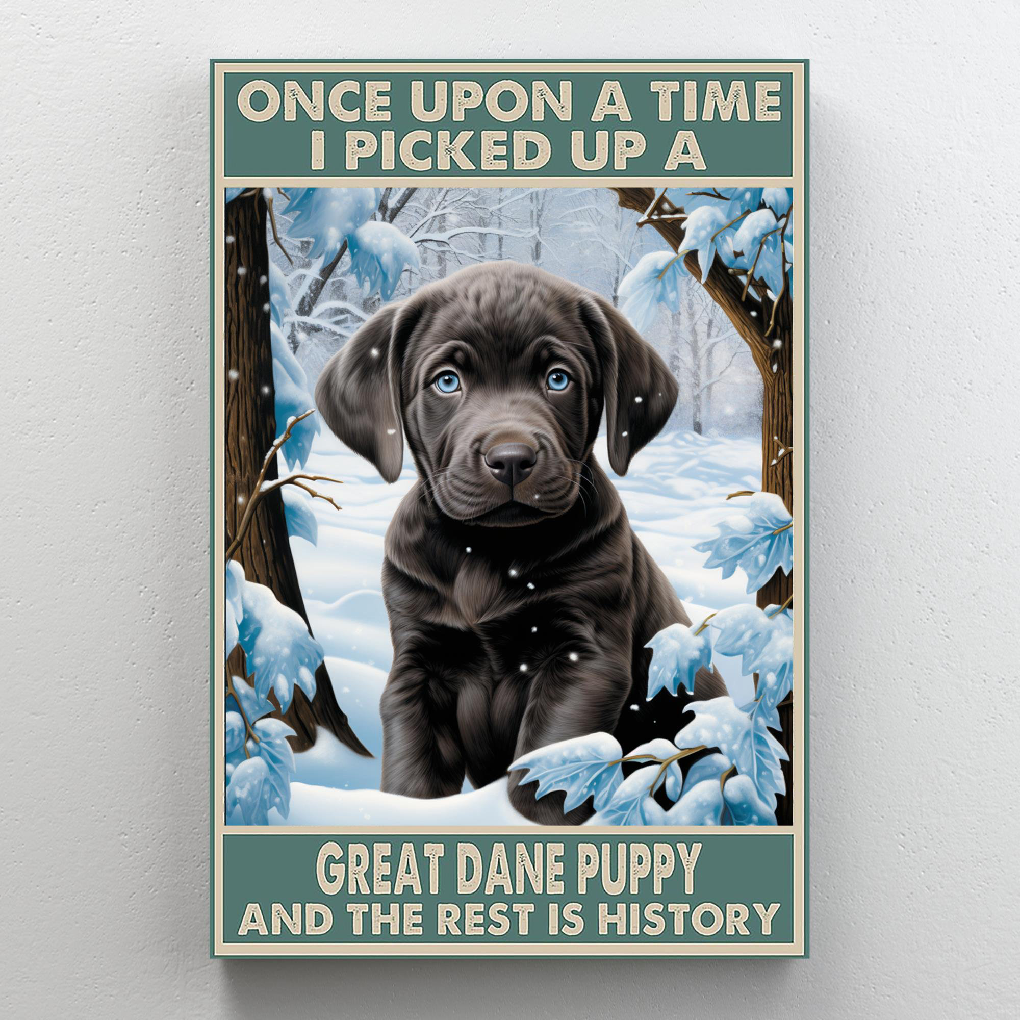 Trinx I Picked Up A Great Dane 1 - 1 Piece Rectangle Graphic Art Print ...