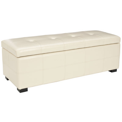 Red Barrel Studio® Alescia Faux Leather Upholstered Storage Bench ...