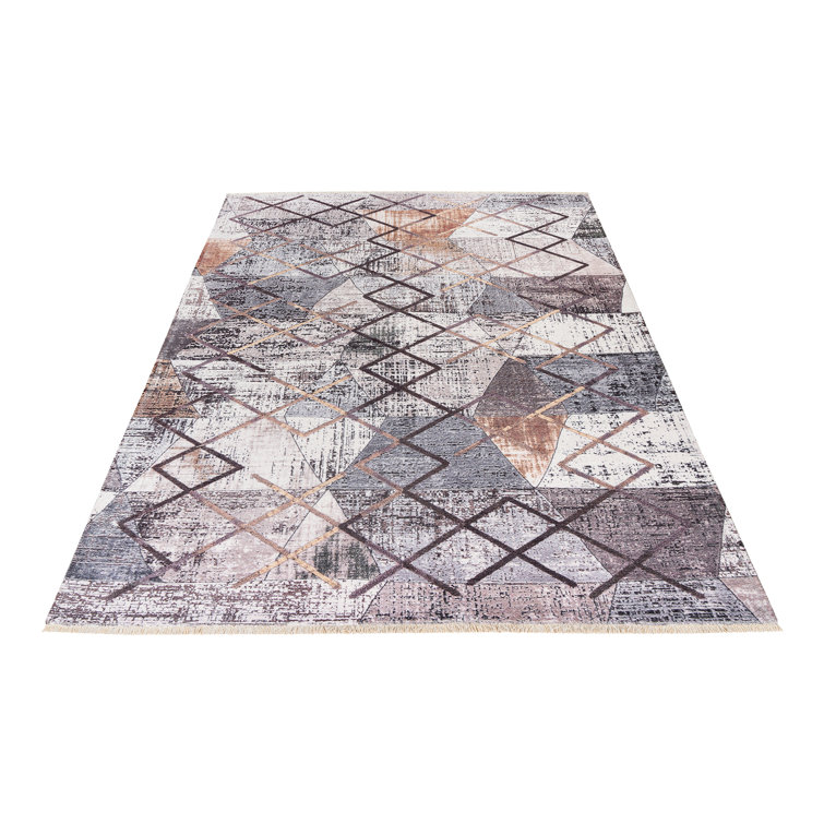 Obsession Valencia Geometric Machine Woven Area Rug | Wayfair.co.uk