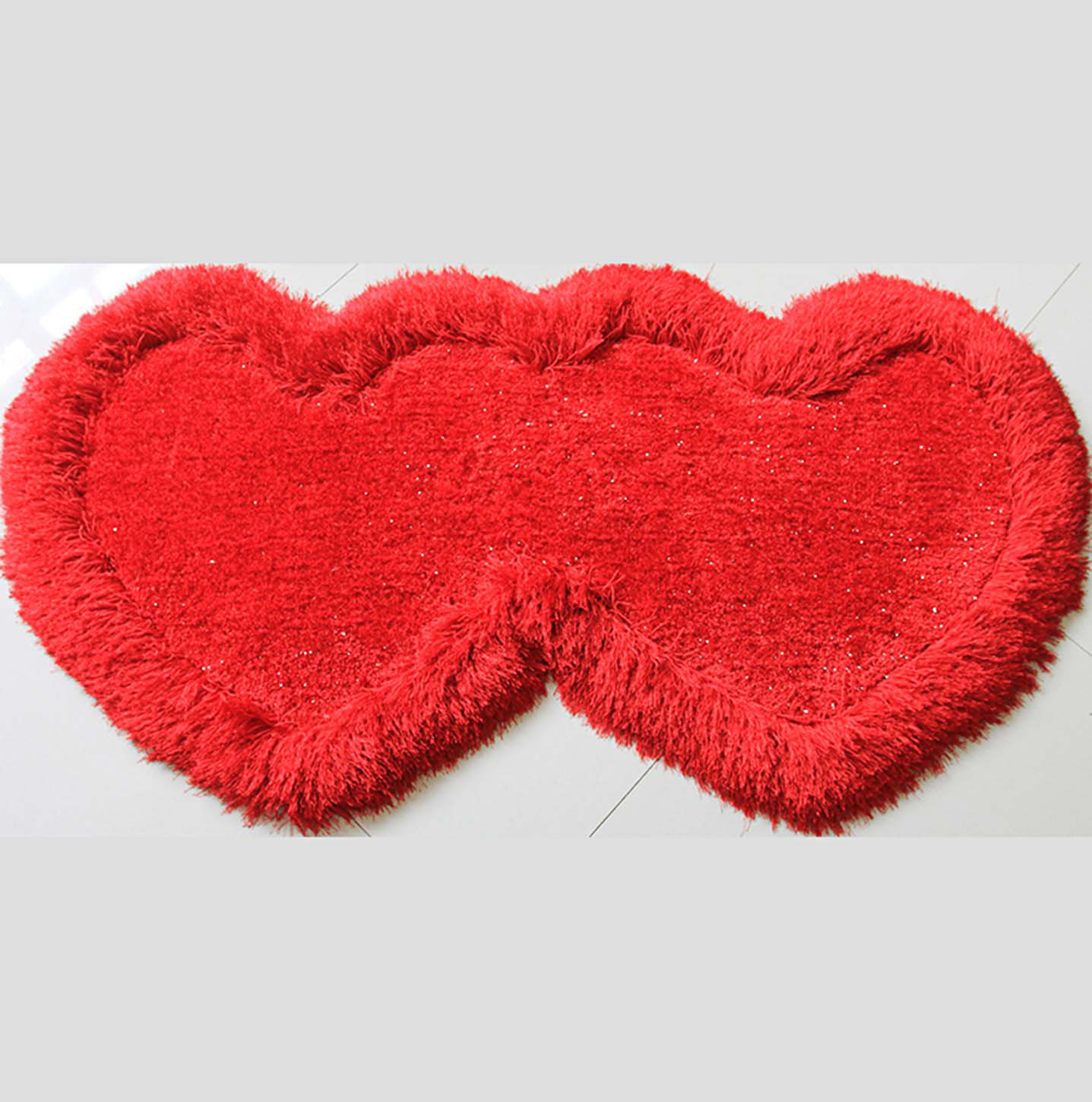 Mercer41 Double Heart Shape Hand Tufted Shag Area Rug - Wayfair Canada