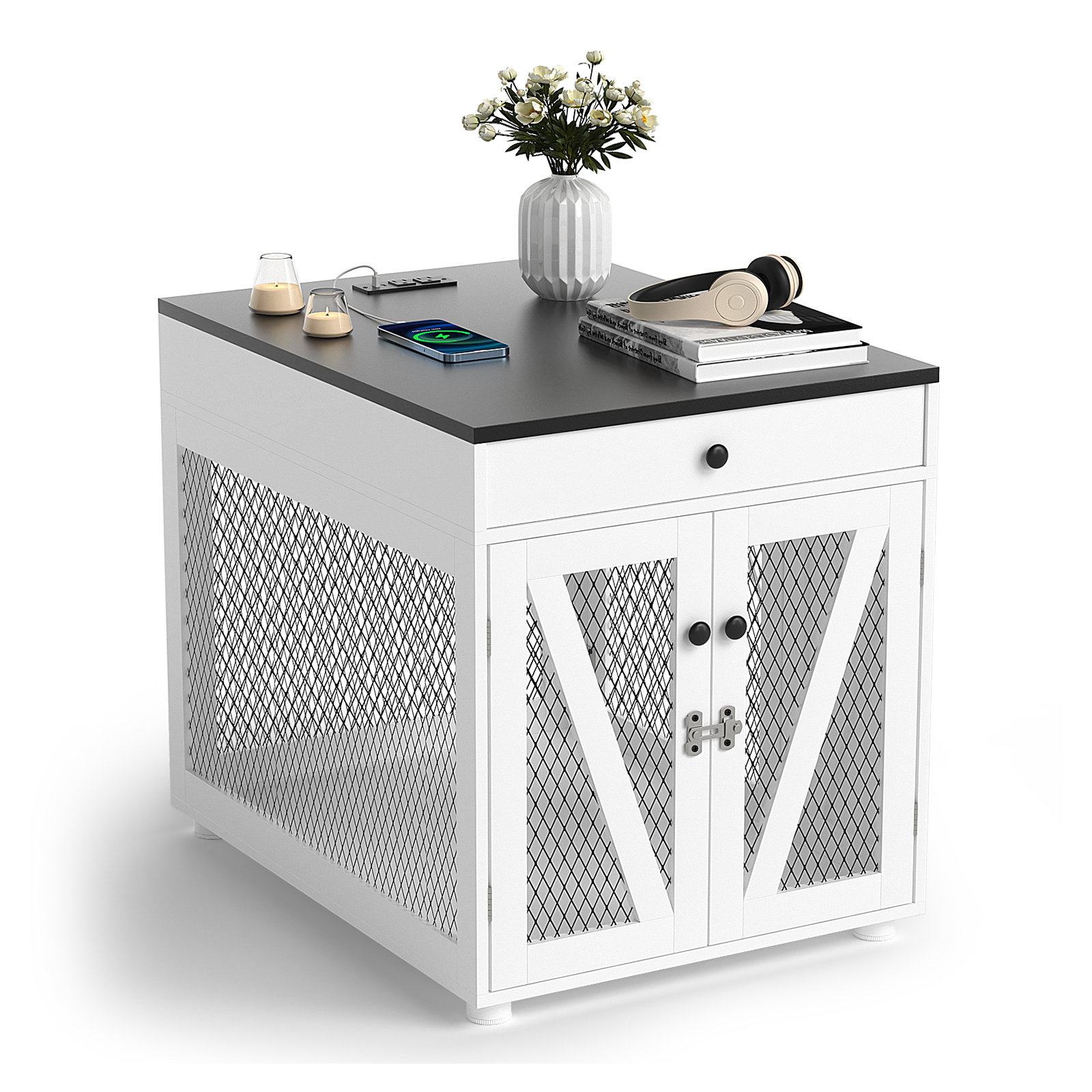 Tucker Murphy Pet™ Dog Crate Furniture, Wooden Dog Kennel End Table ...