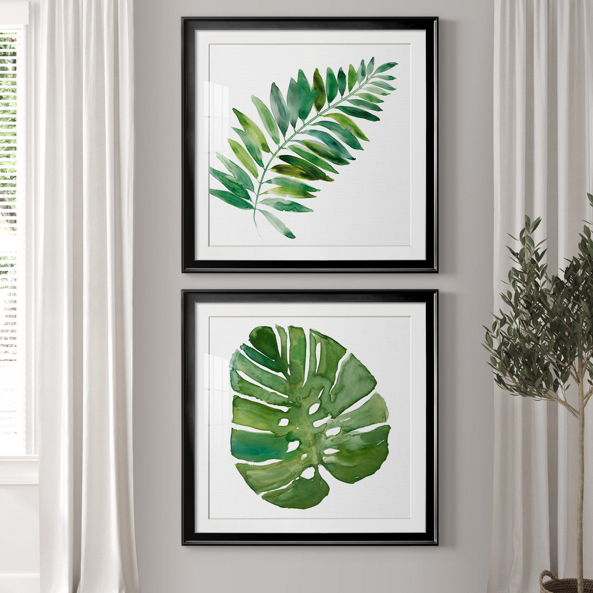 Bay Isle Home™ Tropical Frond II - 2 Piece Painting Print Set | Wayfair