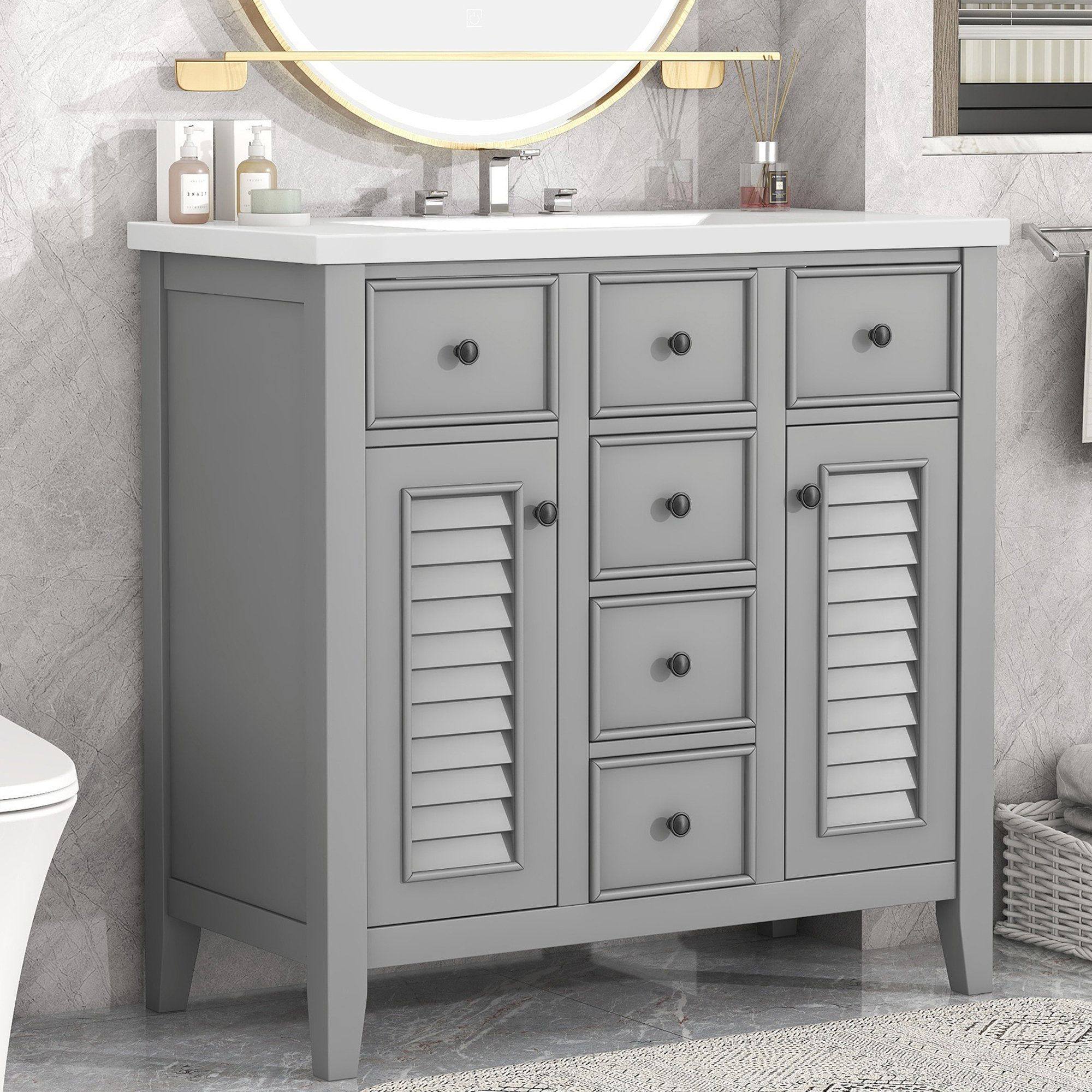 Red Barrel Studio® Ashwini 36'' Single Bathroom Vanity Set | Wayfair