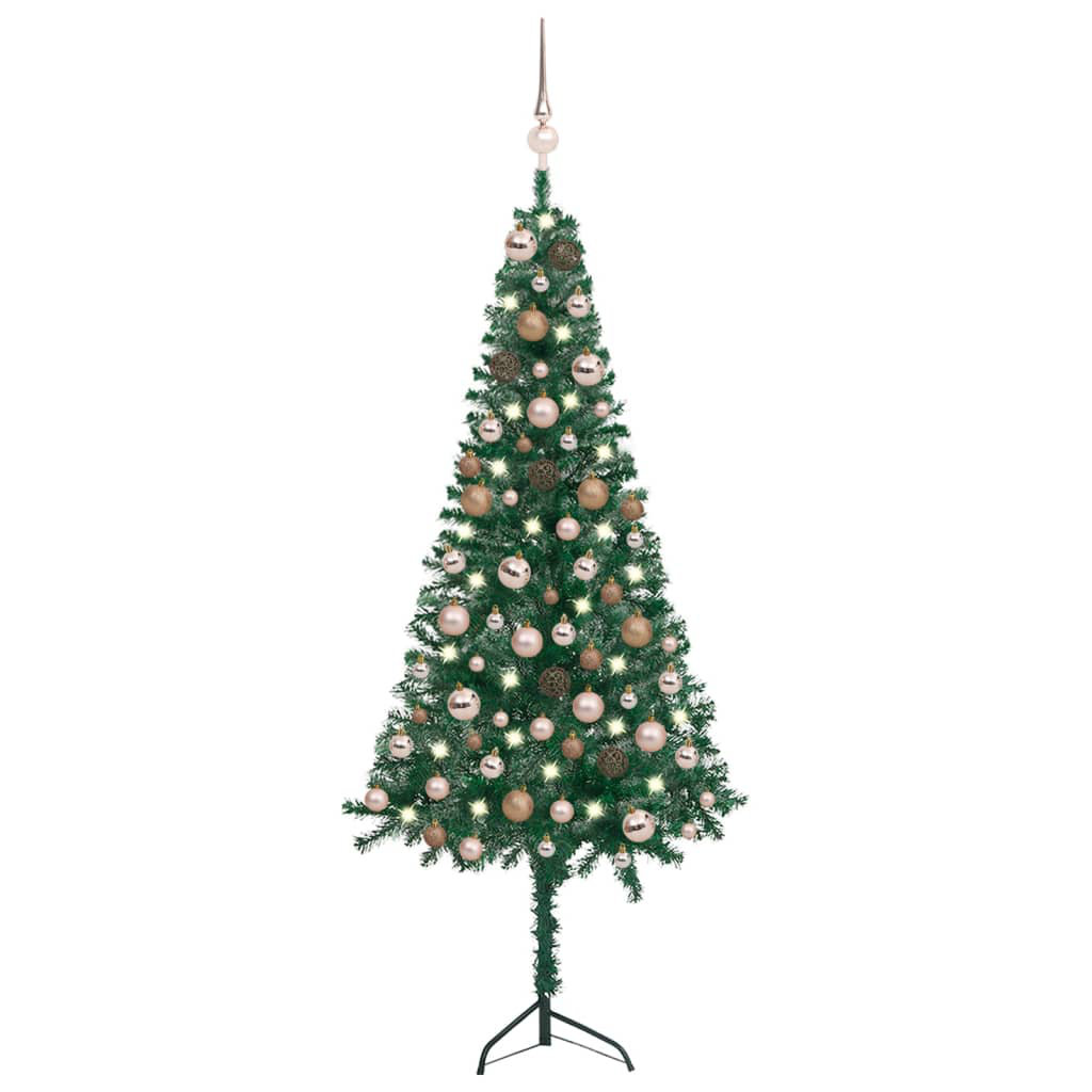 The Holiday Aisle® Artificial Christmas Tree Corner Christmas Tree with ...
