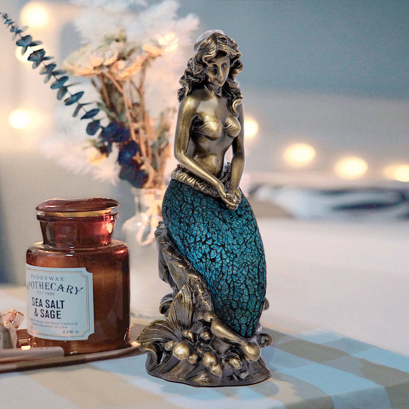 Design Toscano Ocean's Mermaid Illuminated Figurine & Reviews | Wayfair