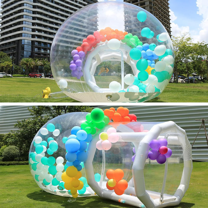 TOBEBEGO 10FT Inflatable Bubble Balloon House, Kids Party Balloon Tent ...
