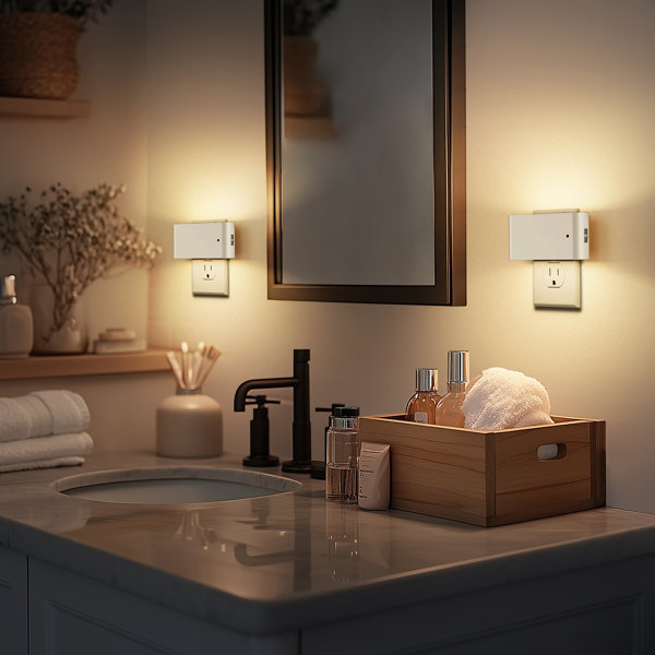 YANSUN Dimmable LED Night Light Plug In With Dusk-To-Dawn Sensor [2 ...