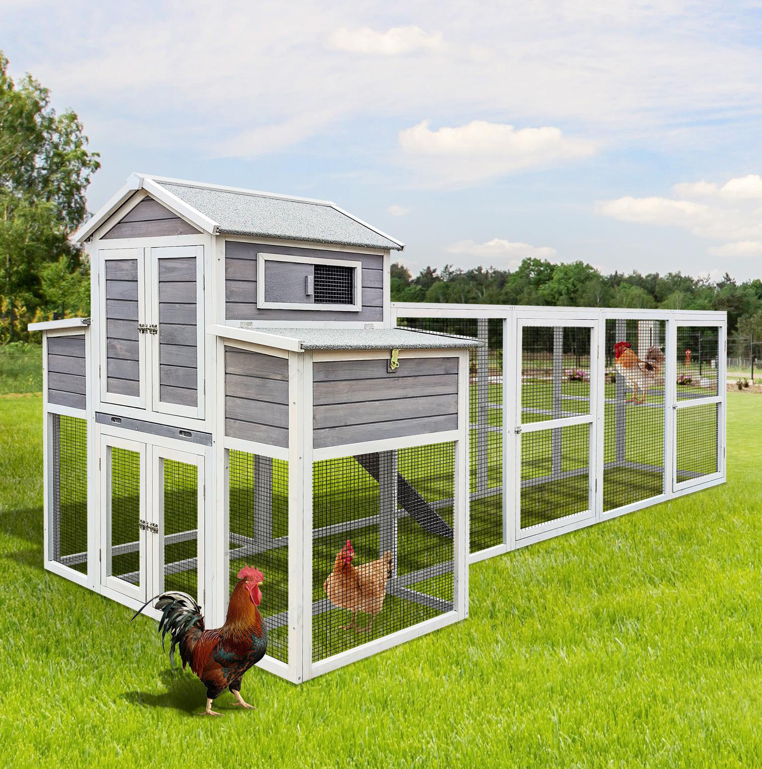 Tucker Murphy Pet™ 150"Chicken Coop Extra Large Chicken House, Outdoor ...