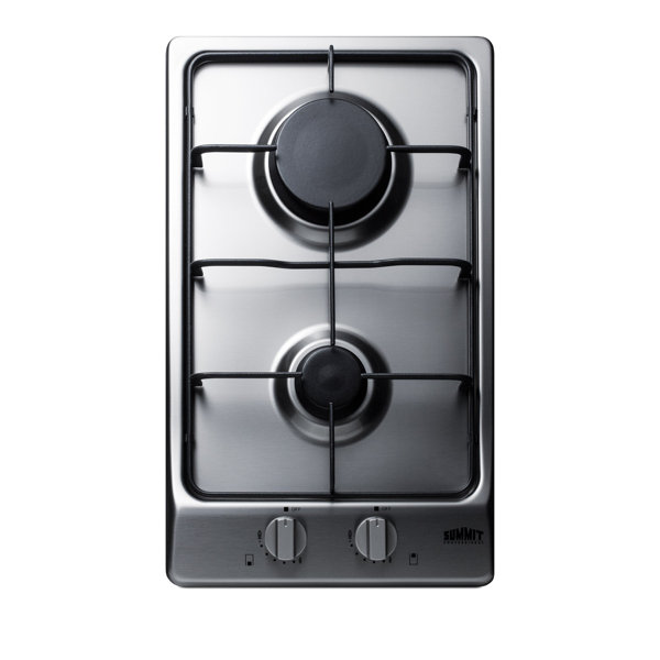 Summit Appliance Stainless Steel Gas 2 Burner Cooktop & Reviews | Wayfair