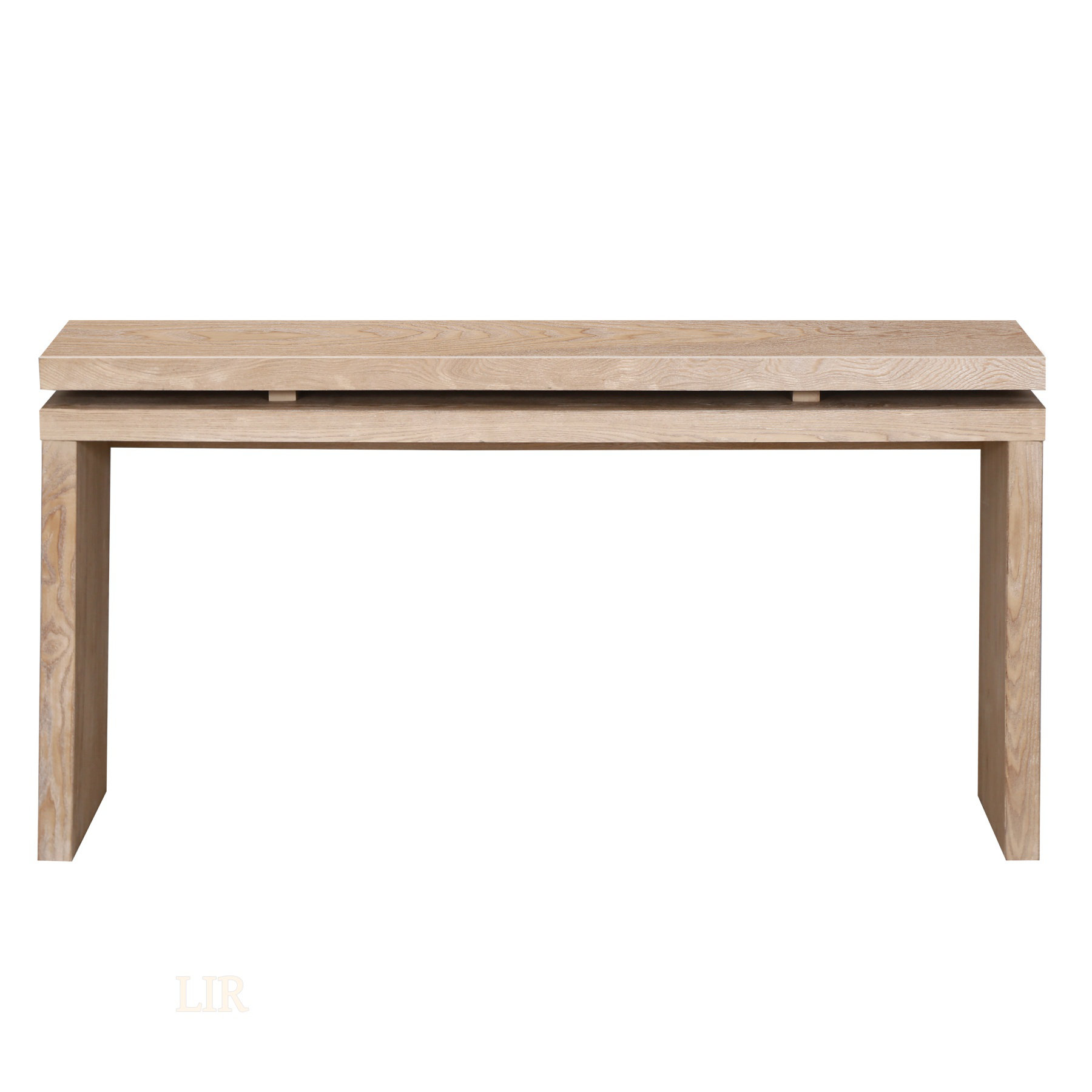 Ophelia & Co. 60'' Antique Natural Farmhouse Console Table With Double ...