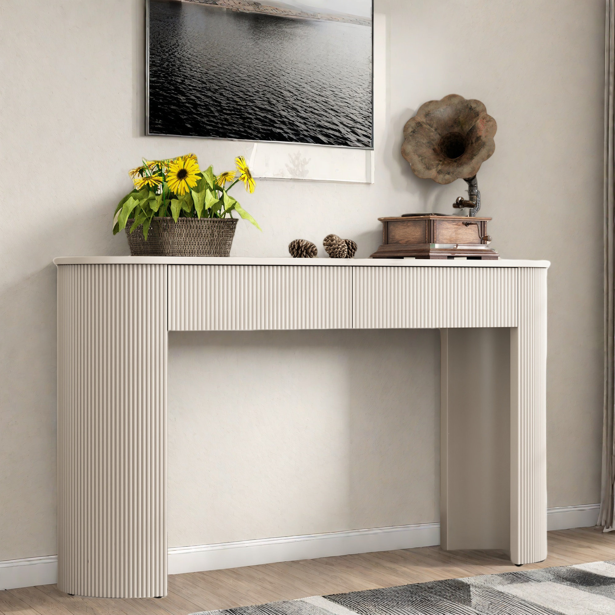 Ivy Bronx Modern Console Table With 2 Drawers | Wayfair