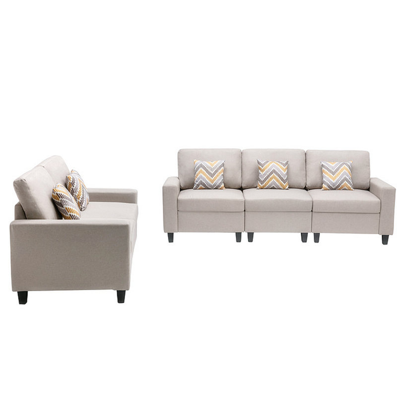 Ebern Designs Penniepennie 33.59'' Rolled Arm Modern Sofa Living Room ...