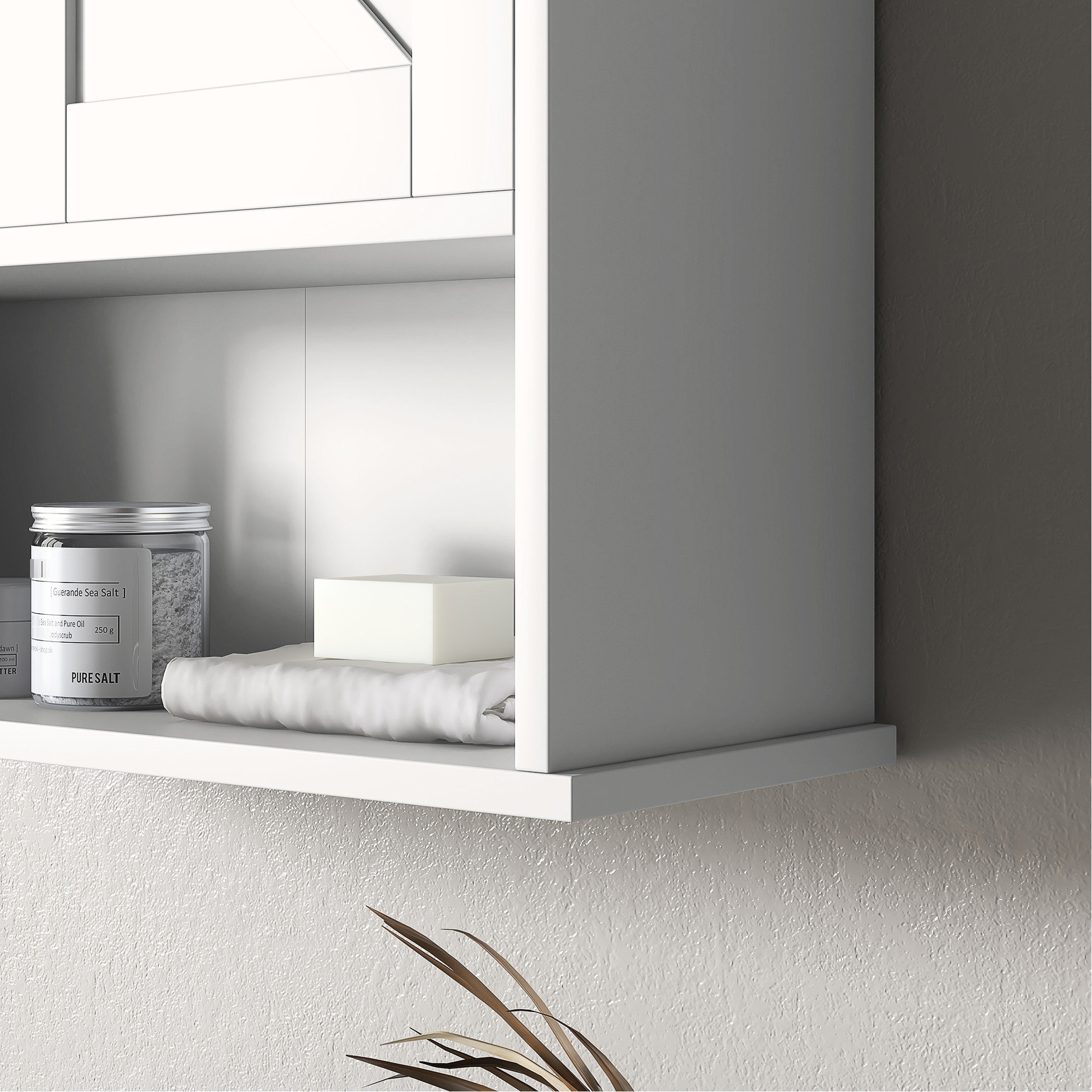 Latitude Run® Bathroom Storage Shelf, Wall Mounted White With ...