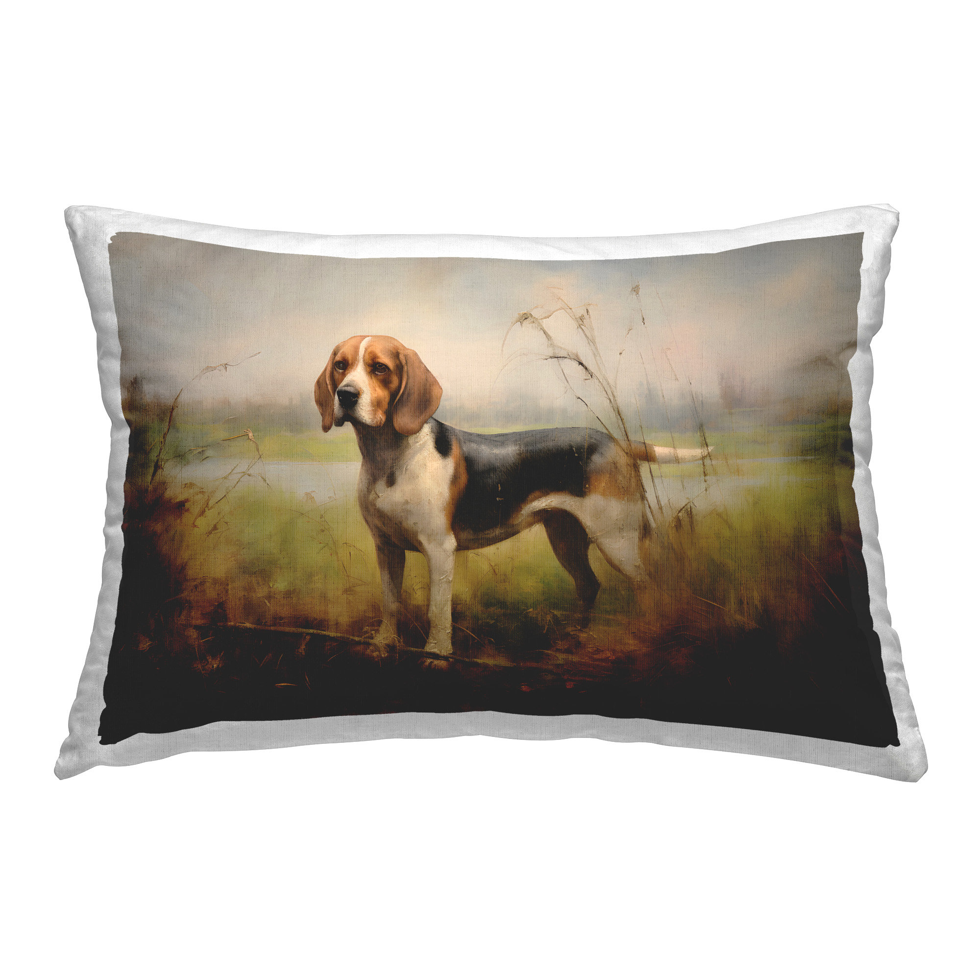 Stupell Industries Beagle Dog Rural Field Decorative Printed Throw ...