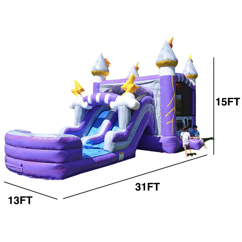 JumpOrange Thunder Commercial Grade Bounce House Water Slide for Kids ...