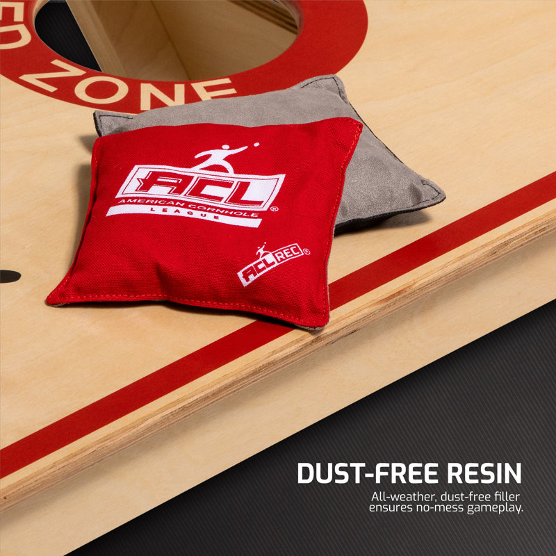 American Cornhole League ACL REC Red/Black Stick-N-Slick Cornhole Bags ...