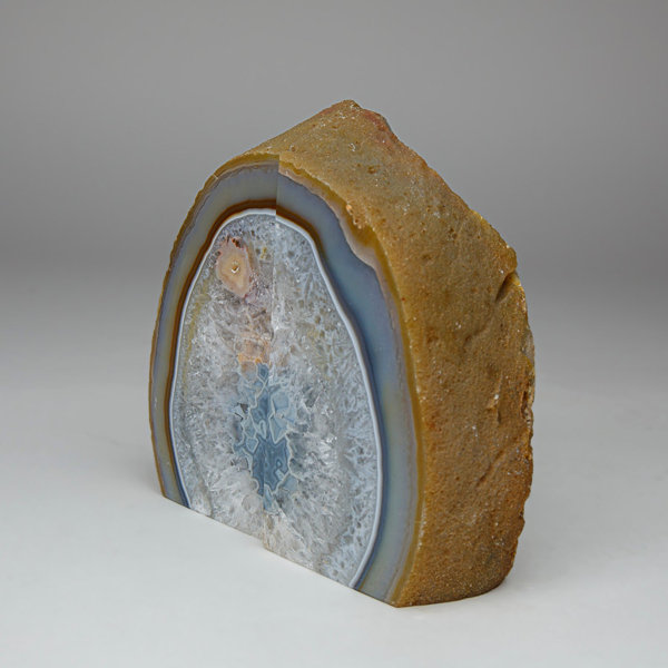 Astro Gallery of Gems Genuine Blue Quartz Banded Agate Bookends from ...