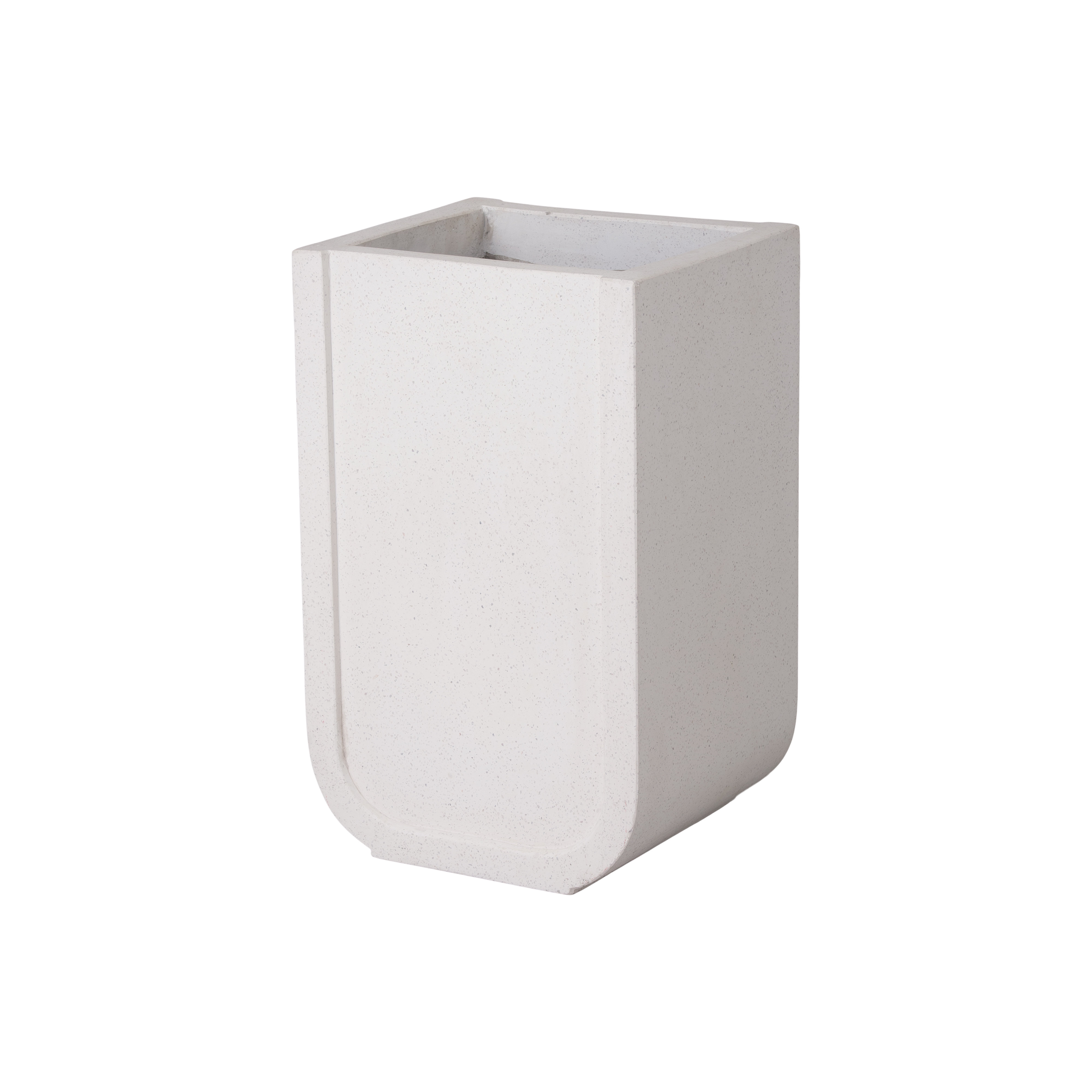 Latitude Run® URI TALL PLANTER TERRAZZO WHITE 15.5X14X25.5"H | Birch Lane