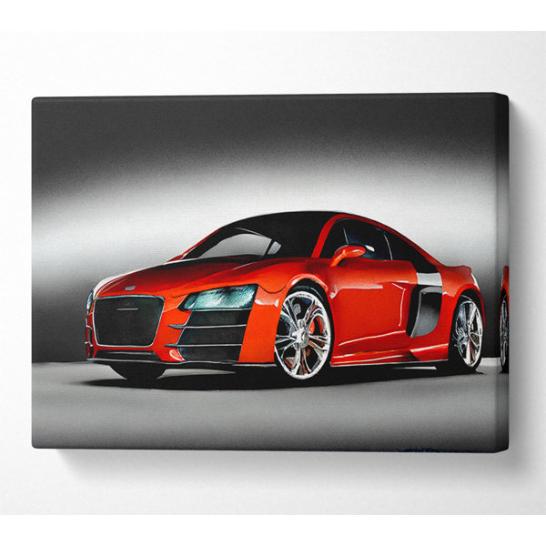 Latitude Run Audi A8 Orange - Wrapped Canvas Print | Wayfair.co.uk