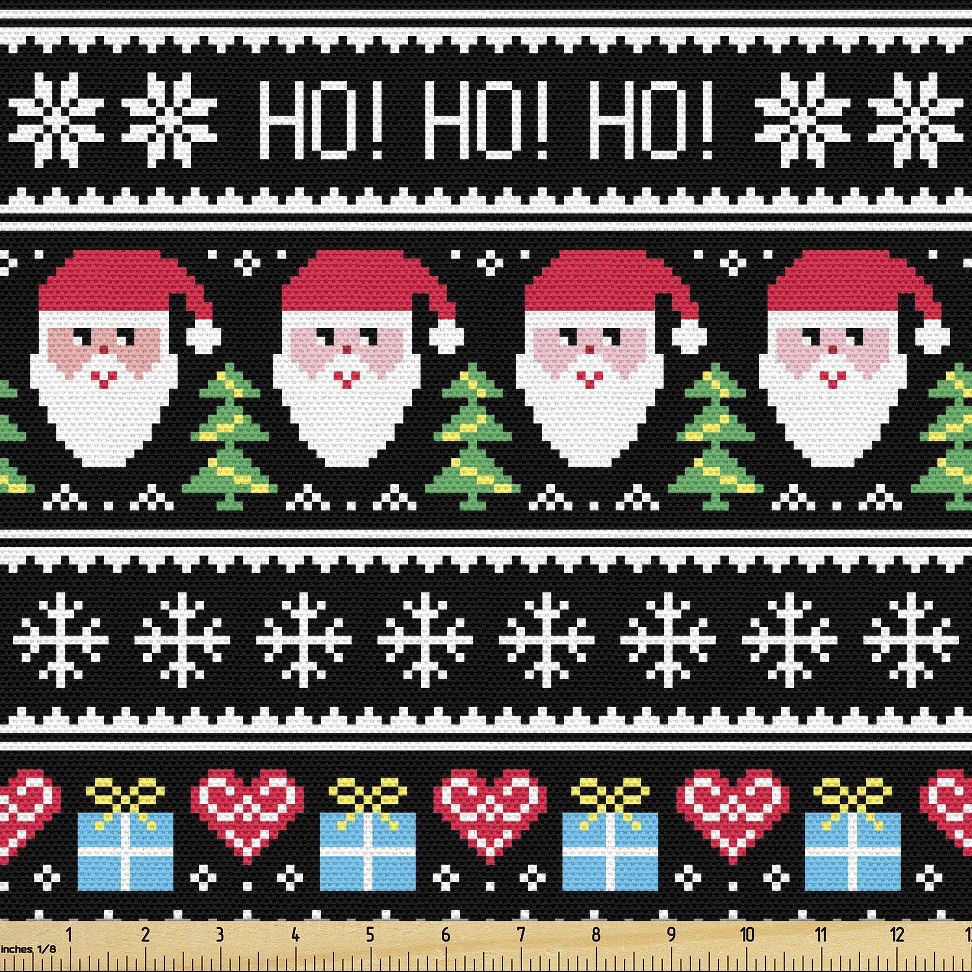 The Seasonal Aisle Sittig Nordic Retro Borders Fabric | Wayfair.co.uk