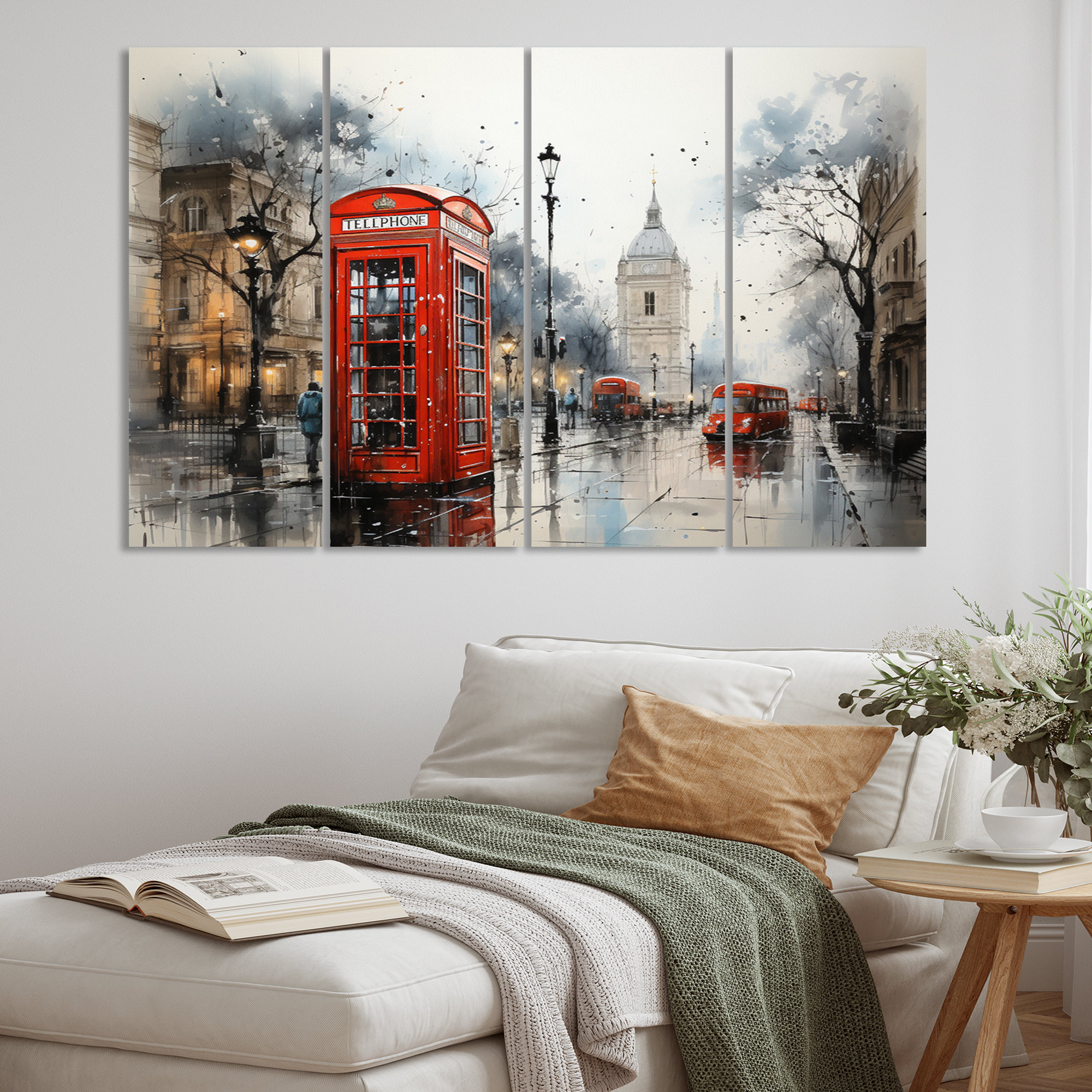 Winston Porter " Red Telephone Booth Urban Encounters " 4 - Pieces ...