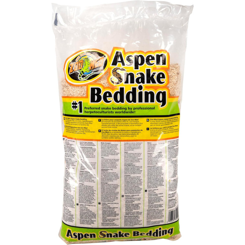 Zoo Med Aspen Snake Cage Bedding, Naturalistic Absorbent Substrate ...