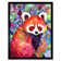 Alpen Home Red Panda Polygon Pattern Folk Art Artwork Framed Wall Art ...