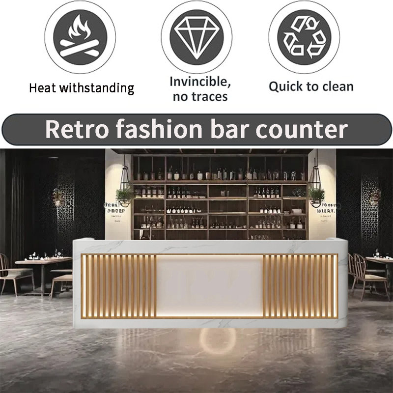 KPXU Bar Counter Large Front Desk Bar Service Counter | Wayfair