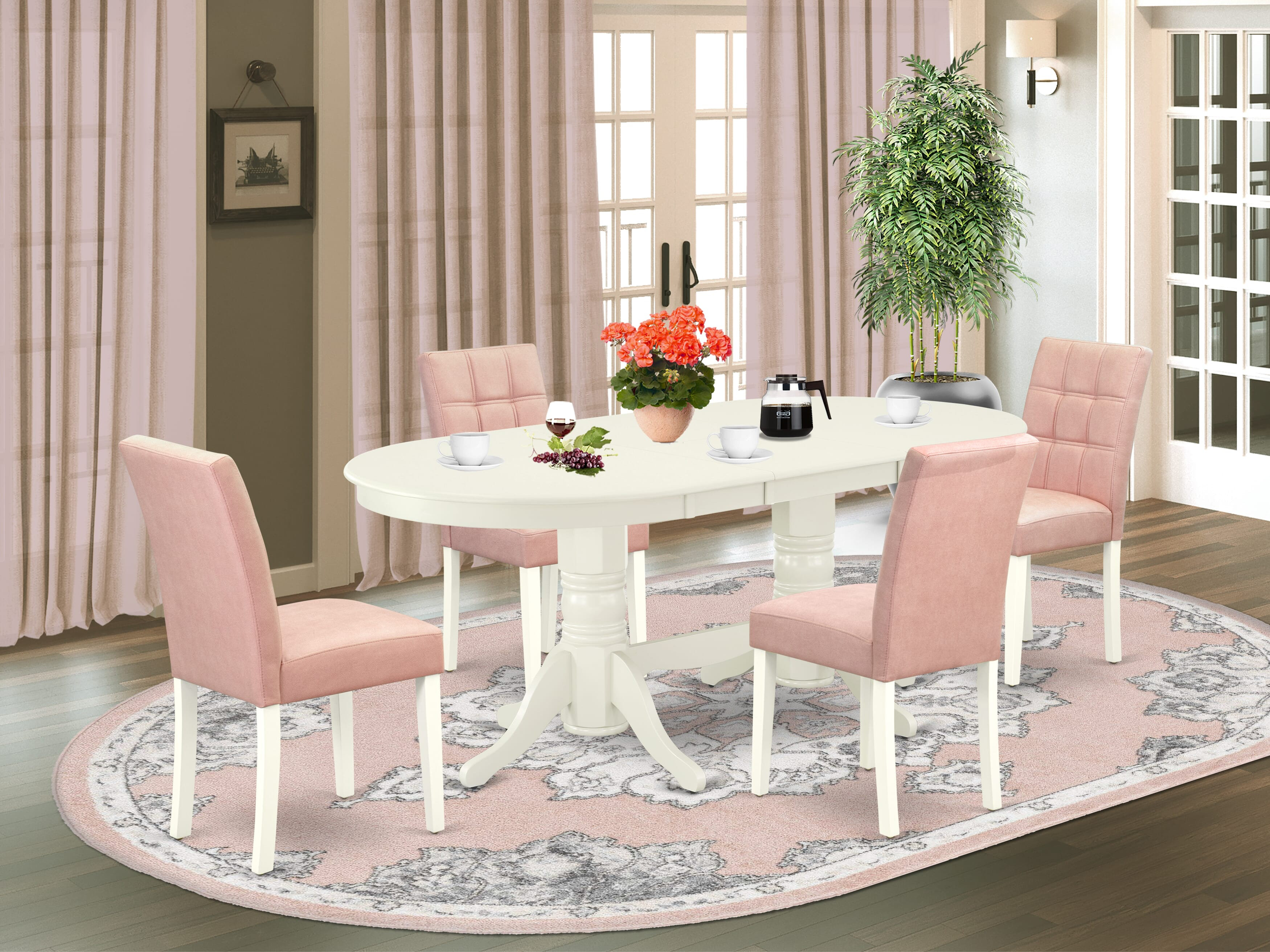 Alcott Hill® Chassie Oval 76'' L x 40'' W Dining Set | Wayfair
