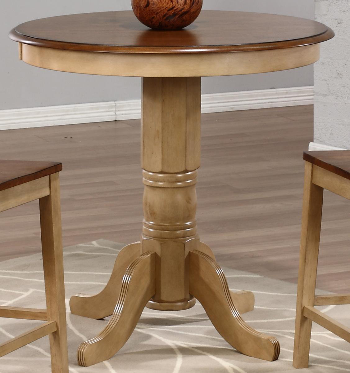 Loon Peak® Huerfano Valley Round Solid Wood Top Dining Table | Wayfair