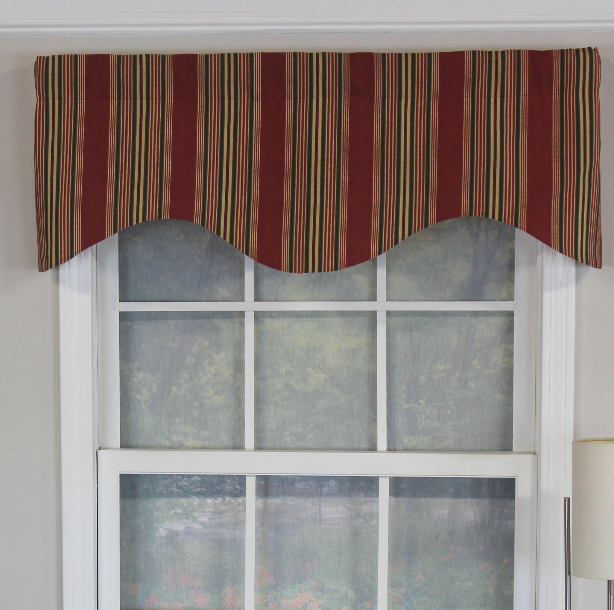 Bungalow Rose Ariel Stripe Cornice Valance | Wayfair