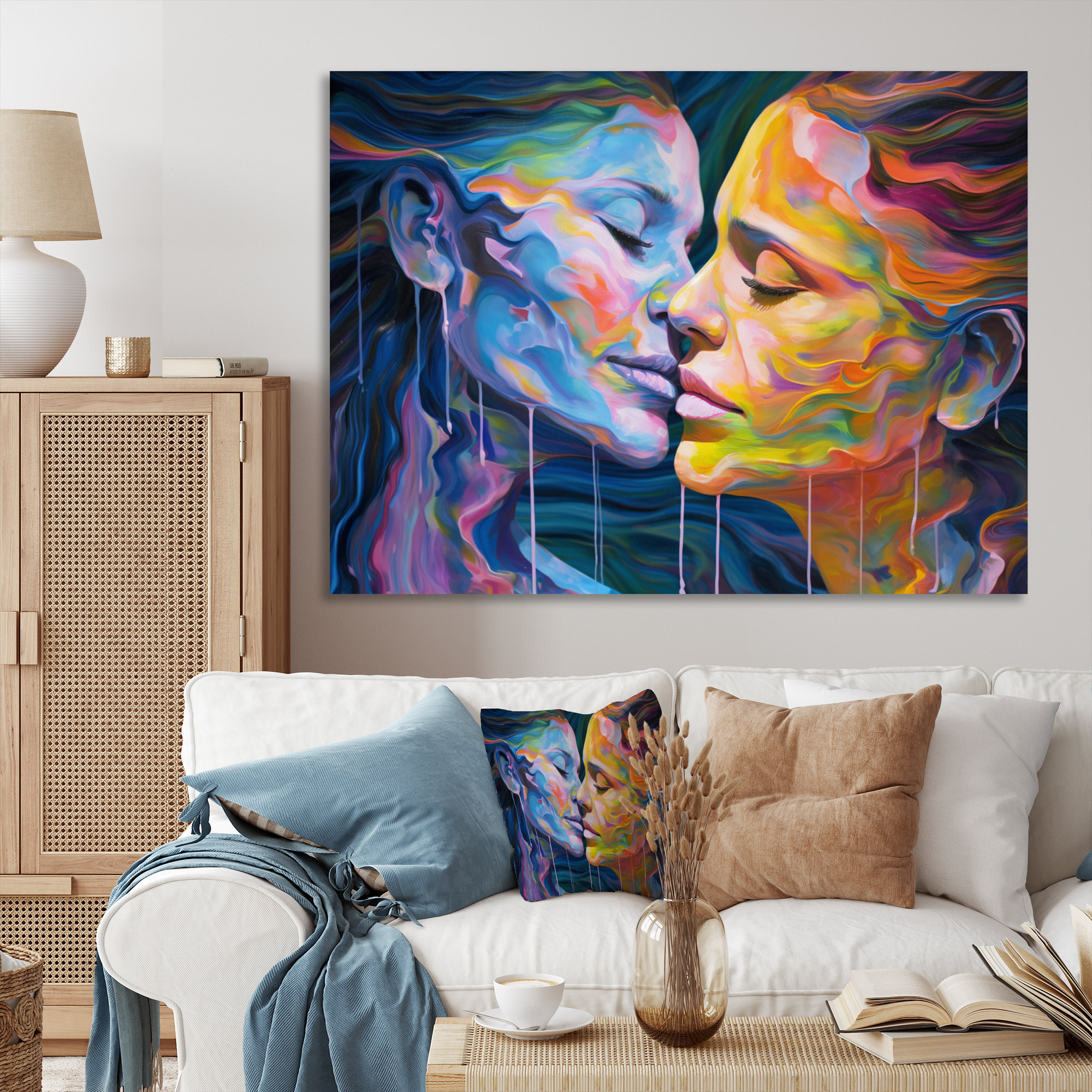 Ivy Bronx Female Soft Embrasse II - Portrait Wall Art Living Room | Wayfair