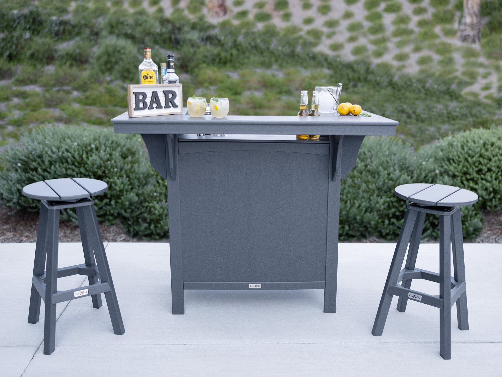 LuXeo Mason-Cabo Serving Counter (3-Piece Set) | Wayfair