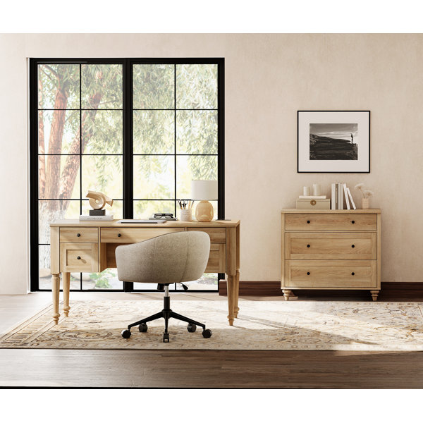 Alcott Hill® Ensemble de bureau et de commode en bois de style ...