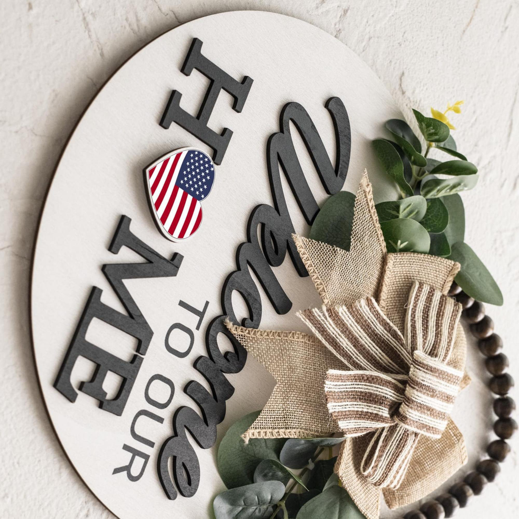 Ophelia & Co. Welcome Sign For Front Door Wreath Decorations For All ...