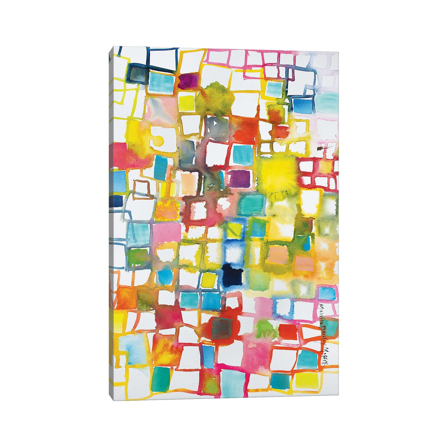 East Urban Home Color Block by Michelle Daisley Moffitt - Wrapped ...